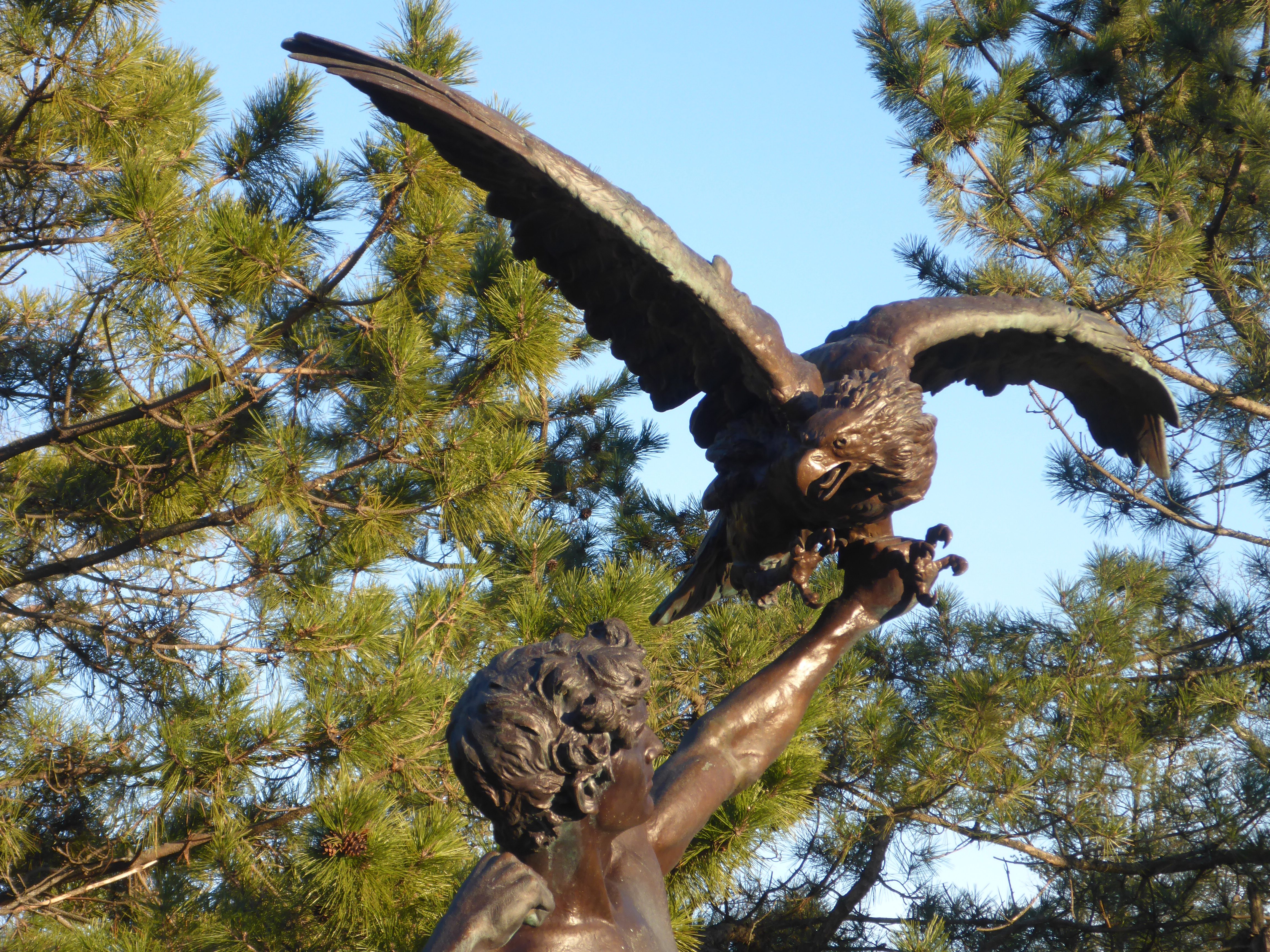The Falconer Statue | Roger Williams Park Conservancy